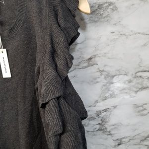 Max Studio | Tops | Max Studio Womens Longsleeve Ruffle Open New Gray ...